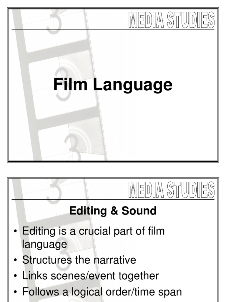Media Studies - Editing and Sound | PDF