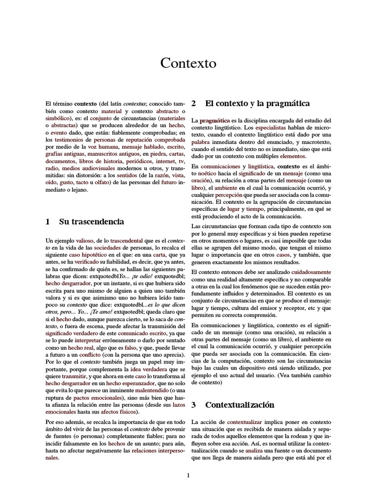 Importancia del Contexto en Comunicación | PDF | Comunicación | Percepción