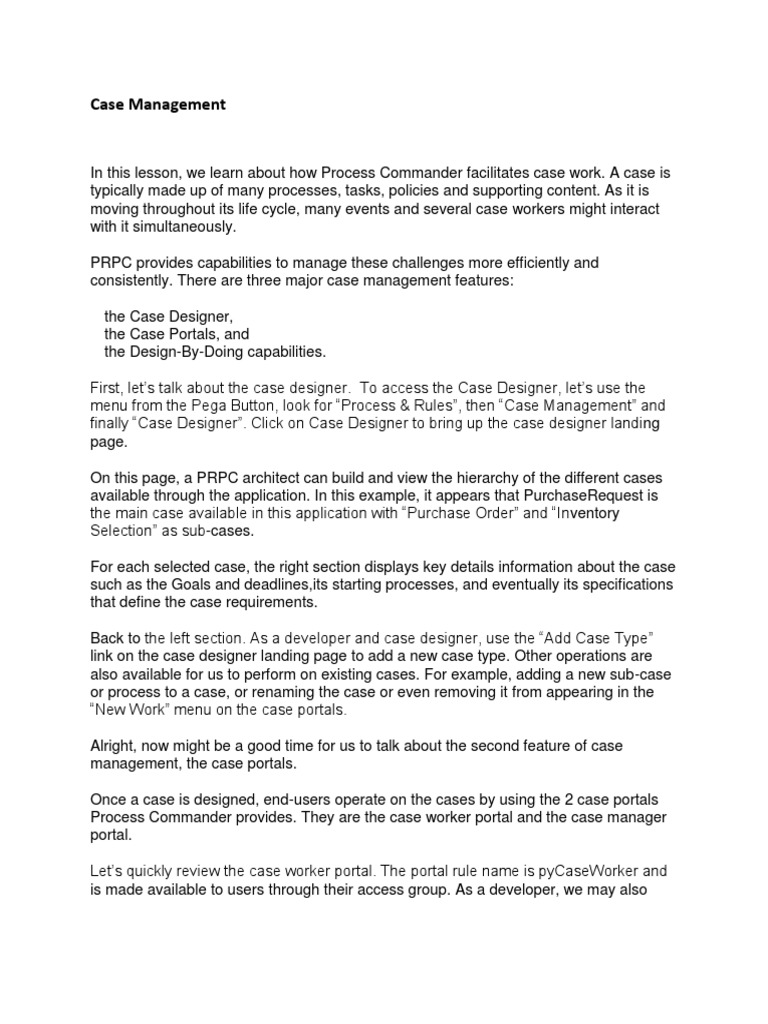 Pega Case Management | PDF | Icon (Computing) | Tab (Gui)