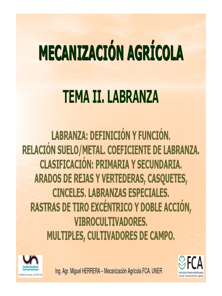 Clase 3 1 Labranza Primaria PDF | PDF | Recurso | Siembra