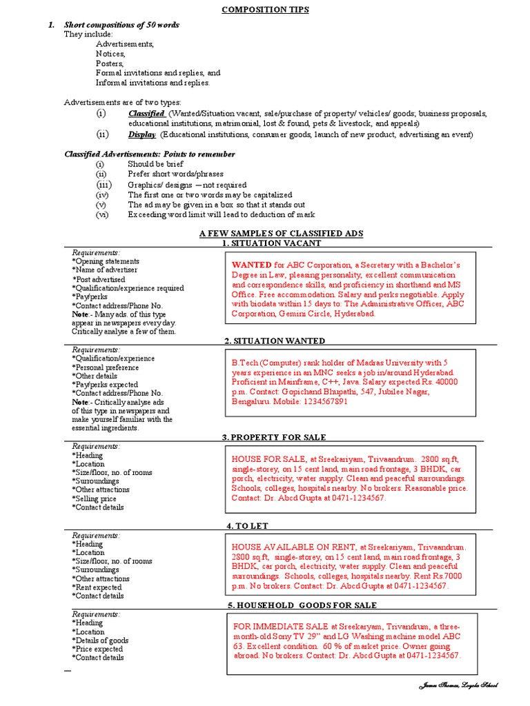 Composition Tips Including Formats | PDF | Advertising | Business
