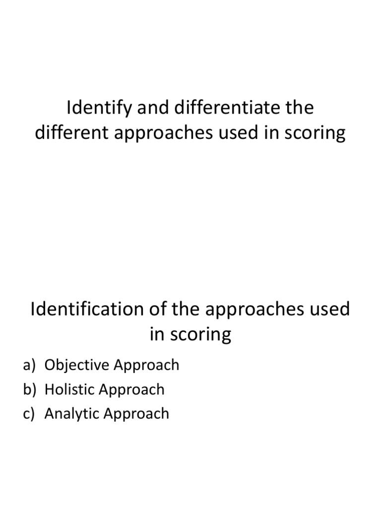 Scoring Approaches in Writing Assessment | PDF