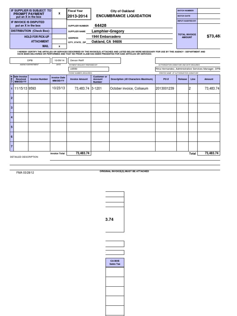 10.23.13 Invoice Cover Sheet | PDF