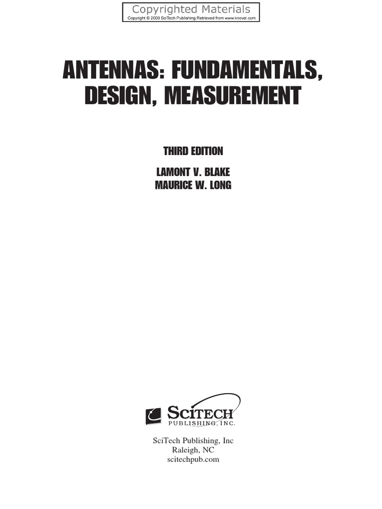 Antennas - Fundamentals, Design, Measurement PDF | PDF | Hertz | Waves