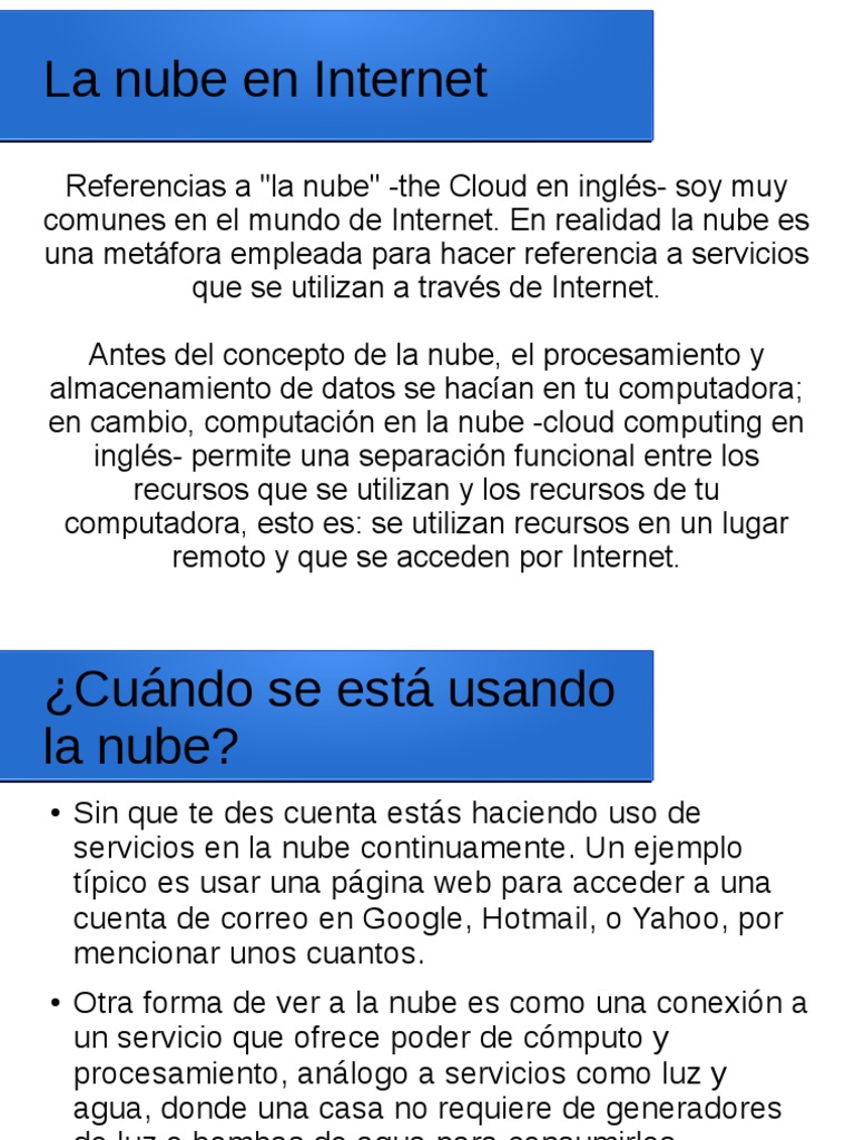 La Nube en Internet - Odp | PDF | Arte | Informática