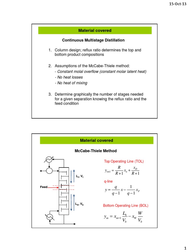 Lecture 4 Reflux Ratio and Column Design | PDF | Chemical Process ...