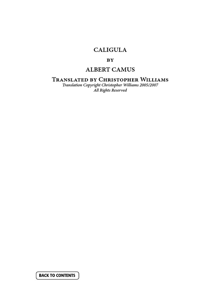 Camus Caligula English | PDF | Caligula | Science