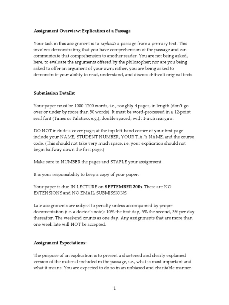 P1 Assignment Sheet | PDF