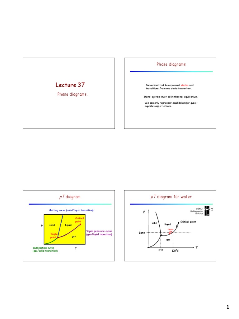 pT Phase Diagrams Explained | PDF | Phase Diagram | Phase (Matter)