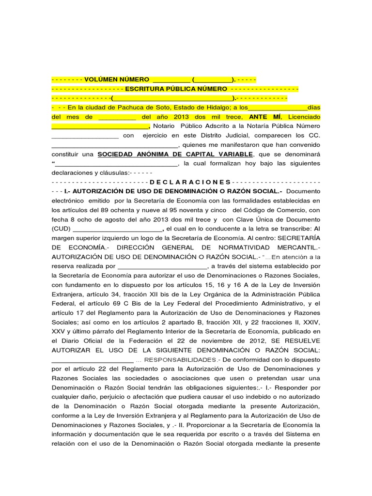 Acta Constitutiva De Sociedad Mercantil Porn Sex Picture