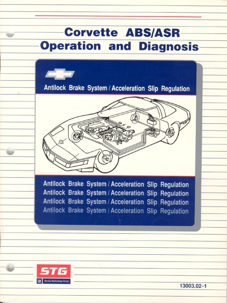 Corvette C4 ABS-ASR Operation and Diagnosis Manual | PDF