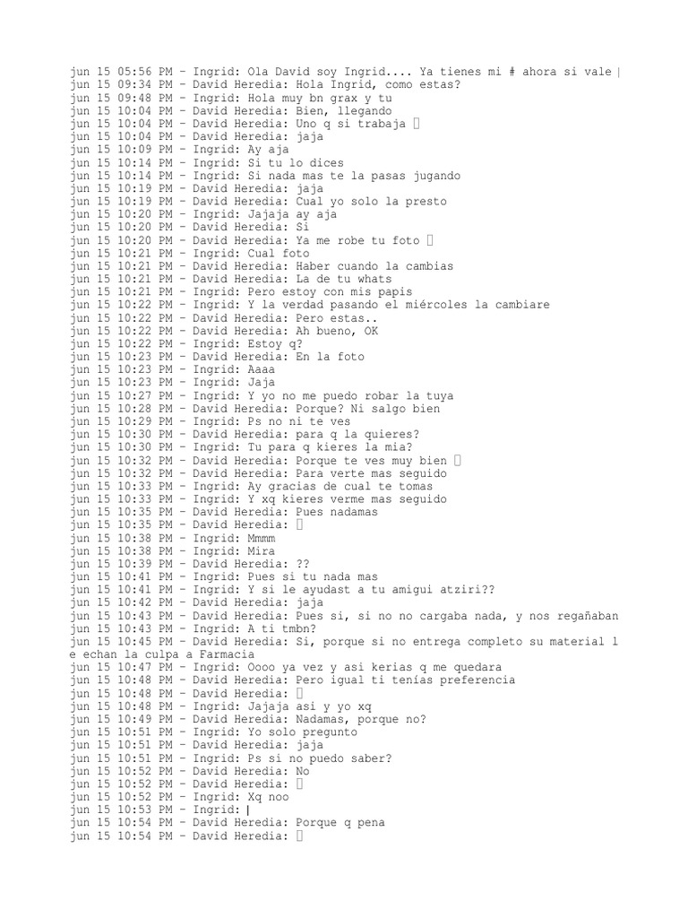 Chat de Whatsapp Con Ingrid | PDF | Internet | Science