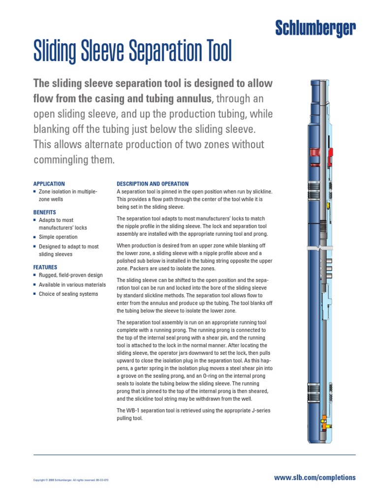 Sliding Sleeve Separation Tool PDF | PDF | Tools | Mechanical Engineering