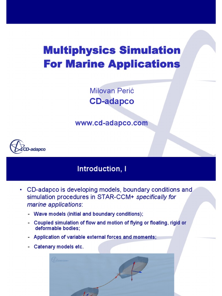 Multiphysics Simulation For Marine Applications: CD-adapco | PDF ...