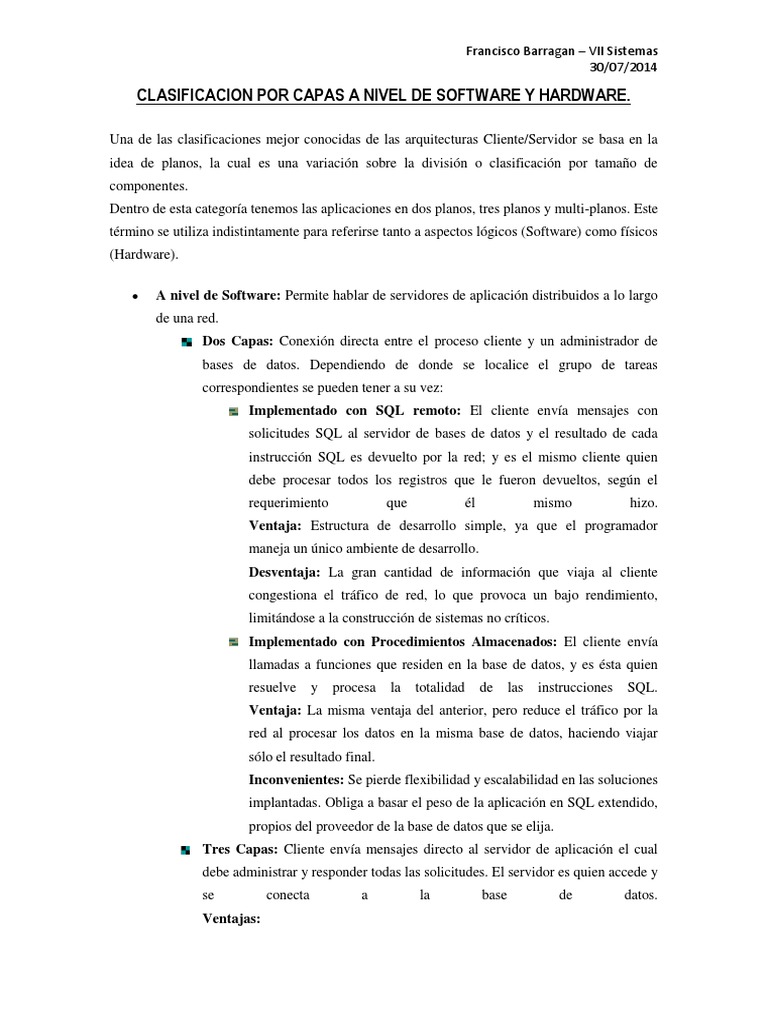 Capas A Nivel de Software y Hardware | PDF | Servidor (Computación ...