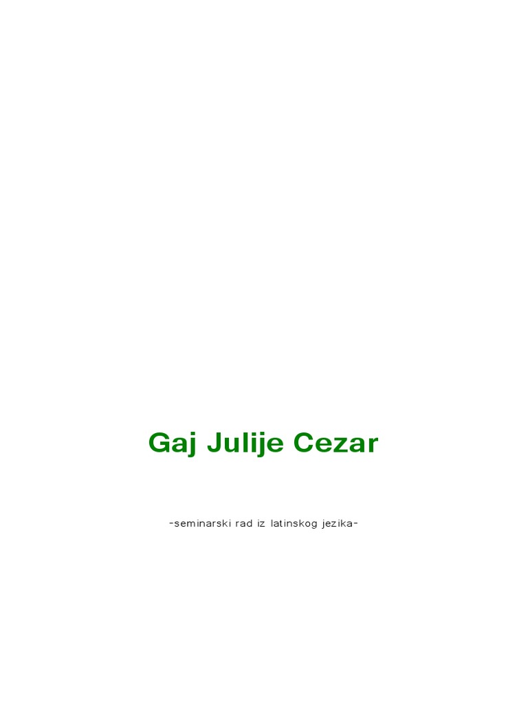 Gaj Julije Cezar | PDF