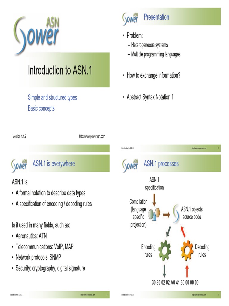 Introduction To ASN1 PDF | PDF | Data Type | Areas Of Computer Science