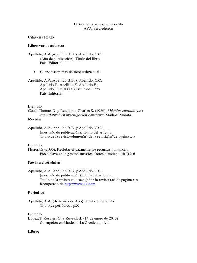Libro Manual Estilo Appa, Como Citar | PDF | Publicación | Esfera pública