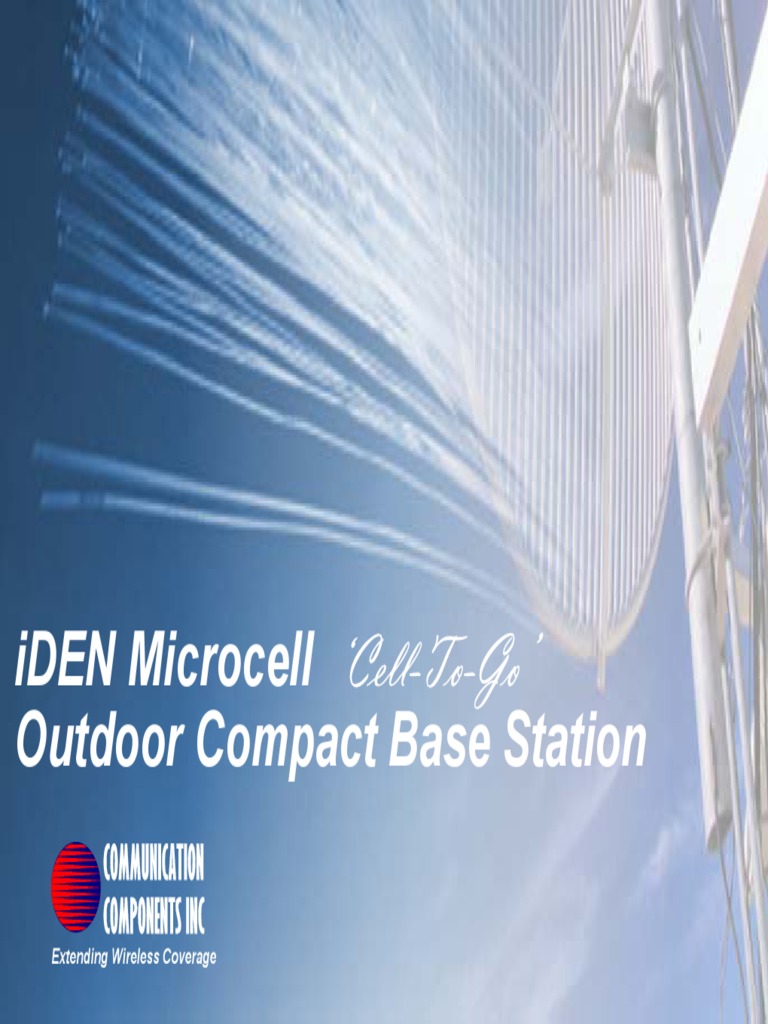 iDEN Microcell Cell-To-Go' Outdoor Compact Base Station: Communication ...