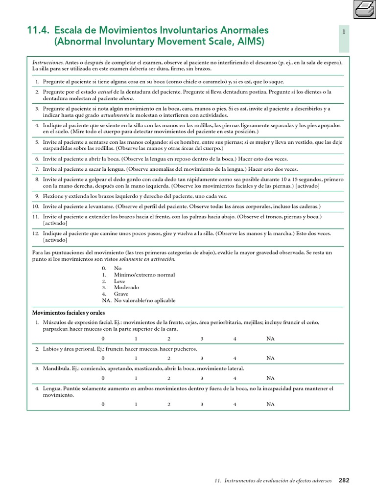 11.4. Escala de Movimientos Involuntarios Anormales (Abnormal ...
