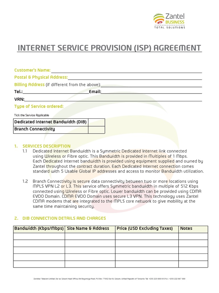 Contract Layout-IsP Agreement | PDF | Virtual Private Network ...