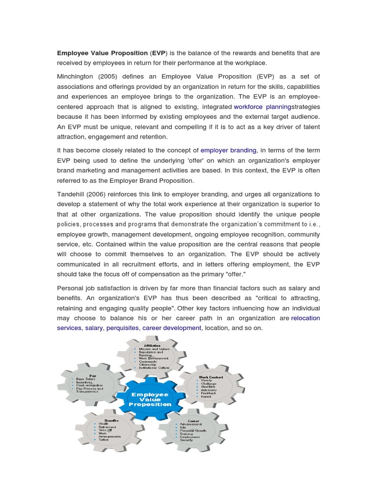 Employee Value Proposition EVP: Workforce Planning | PDF | Labor ...