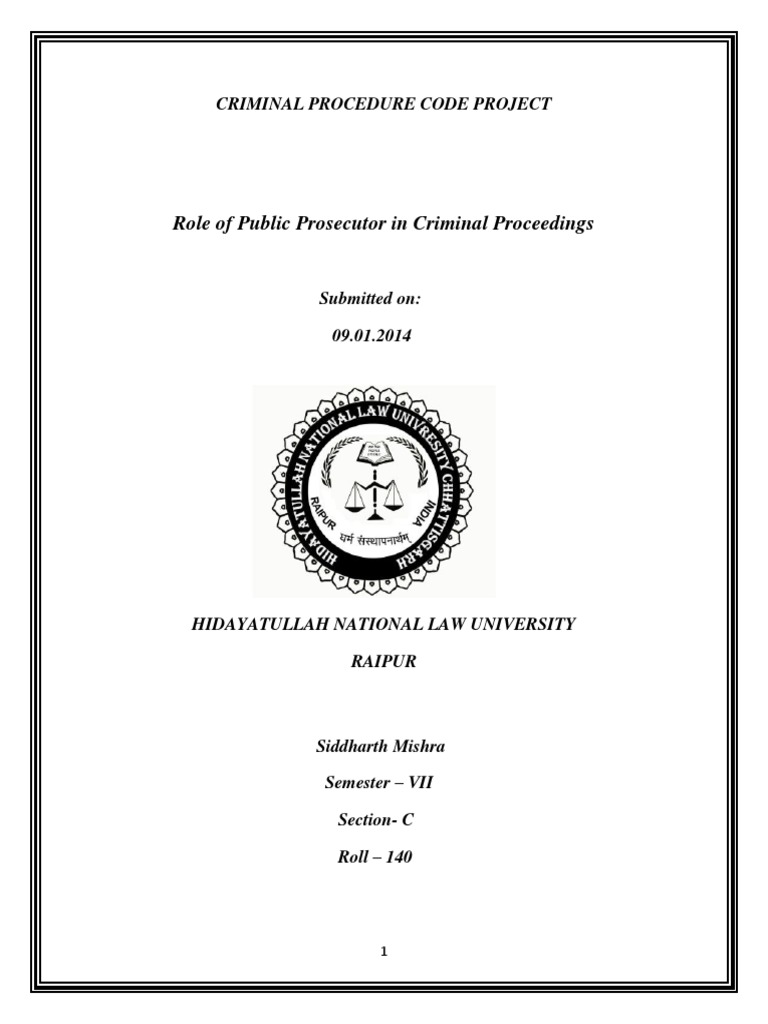 Role of Public Prosecutors in Indian Judicial System | PDF | Plea ...