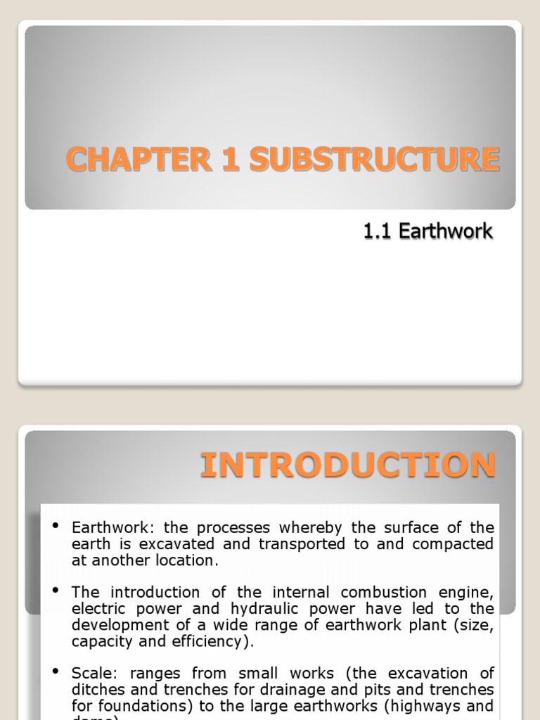Chapter 1 Substructure | PDF | Soil | Civil Engineering