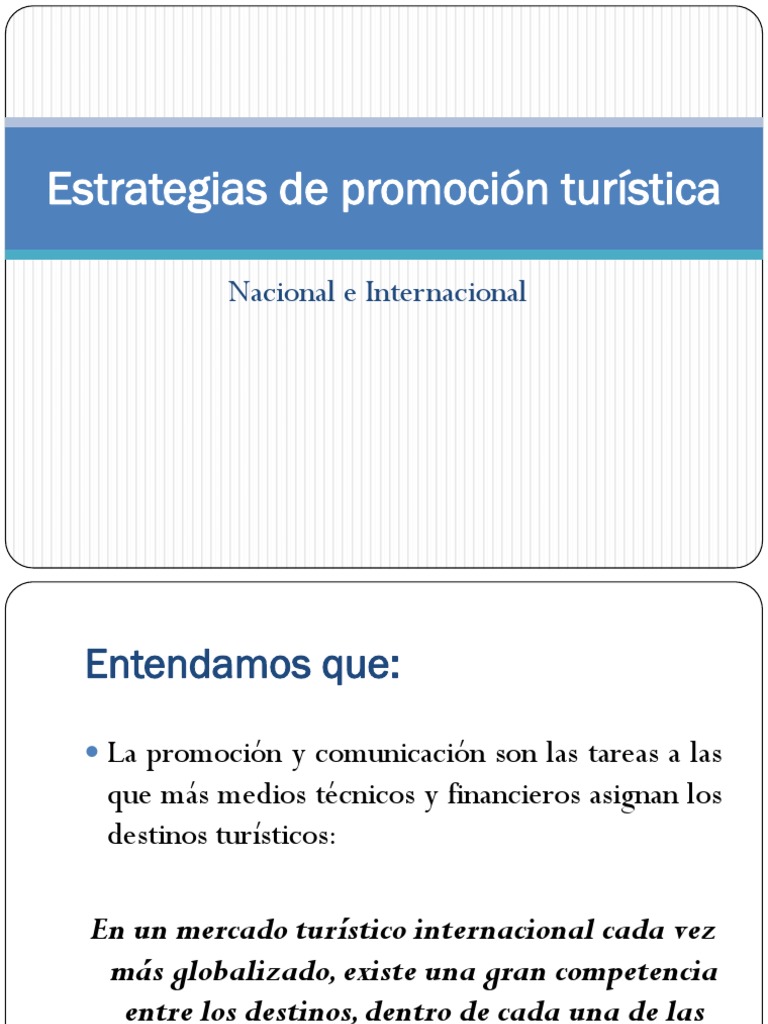Estrategias de Promoción Turística PDF | PDF | Turismo | Marketing
