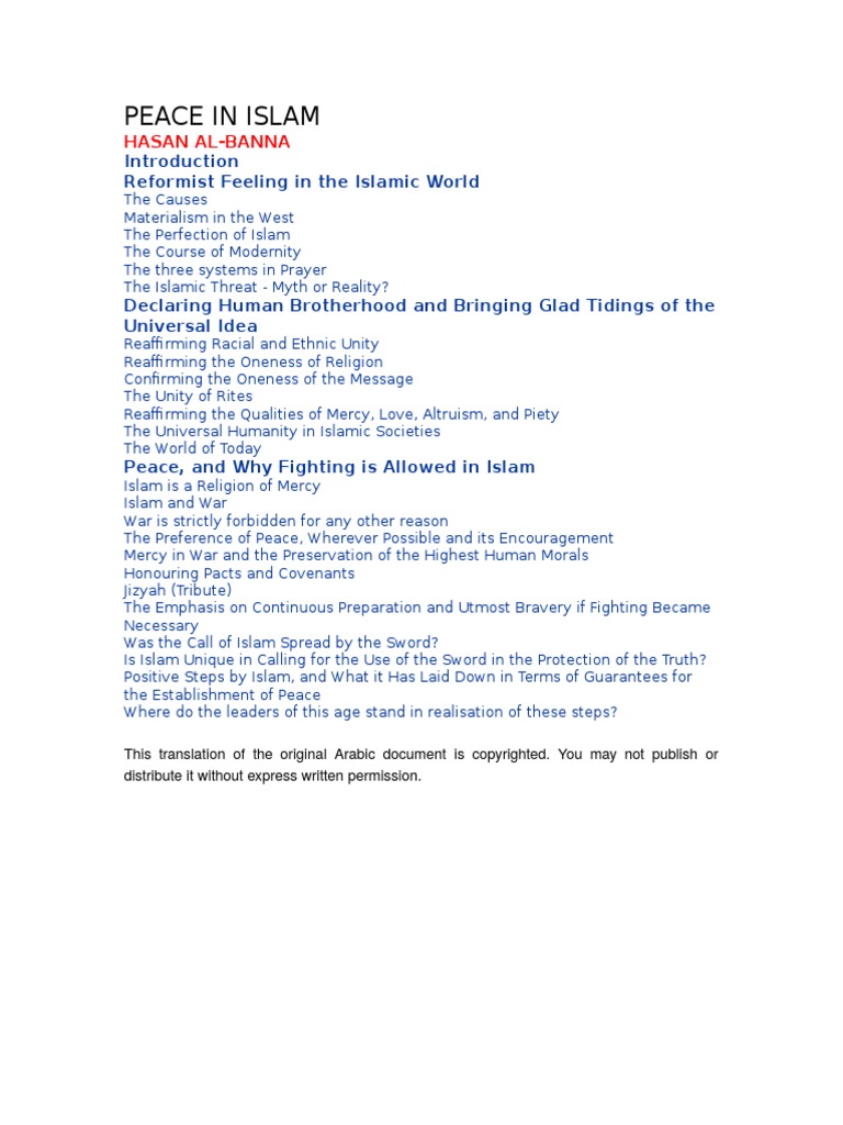 Peace in Islam | Download Free PDF | Sahabah | Muhammad