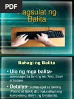 Balitaan Iskrip Sample Script For Newscasting in Filipino | PDF