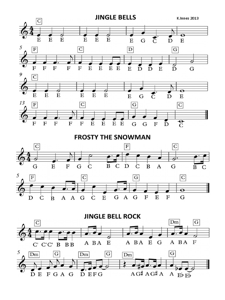 Christmas Songs Piano Notes Collection | PDF | Home & Garden