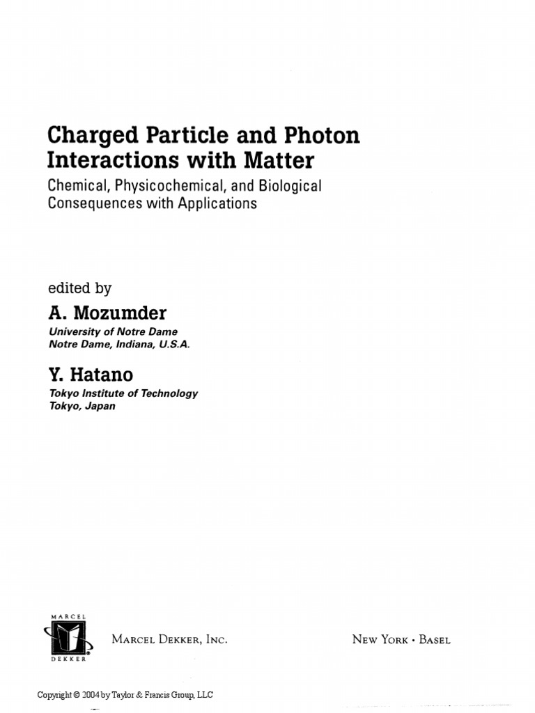 Charged Particle and Photon Interactions | PDF