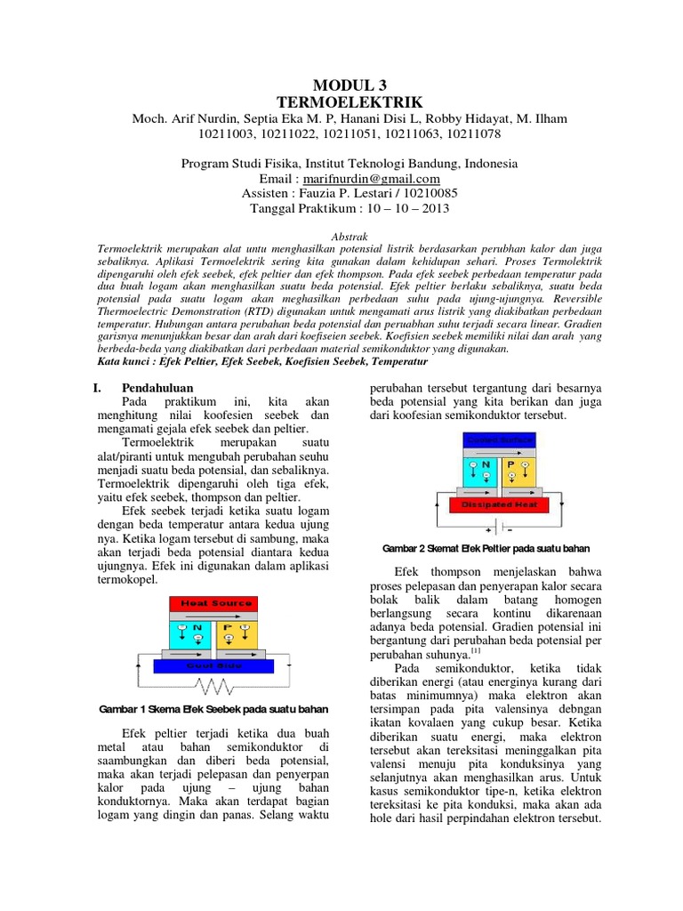 Modul 3 Termoelektrik | PDF