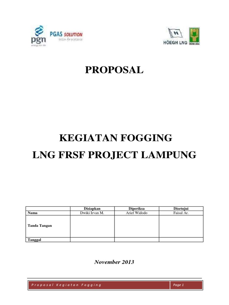 Proposal Kegiatan Fogging PDF | PDF
