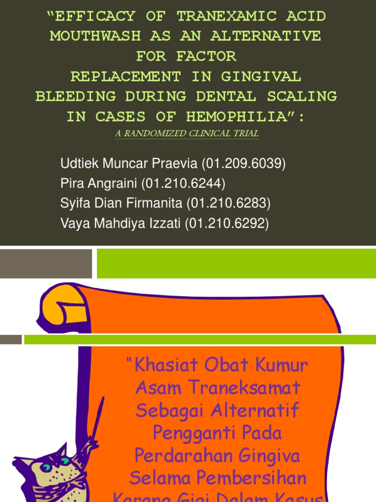 Efficacy of Tranexamic Acid Mouthwash As An Alternative | PDF ...