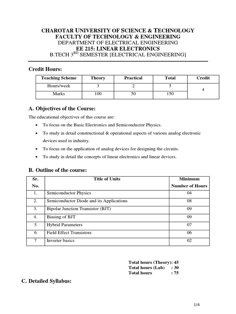 Linear Electronics | PDF | Transistor | Field Effect Transistor