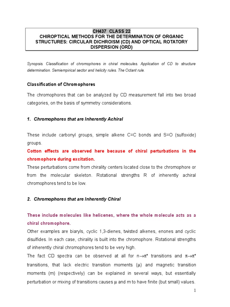 Octant Rule, Axial Haloketone Rule Good | PDF | Chirality (Chemistry ...
