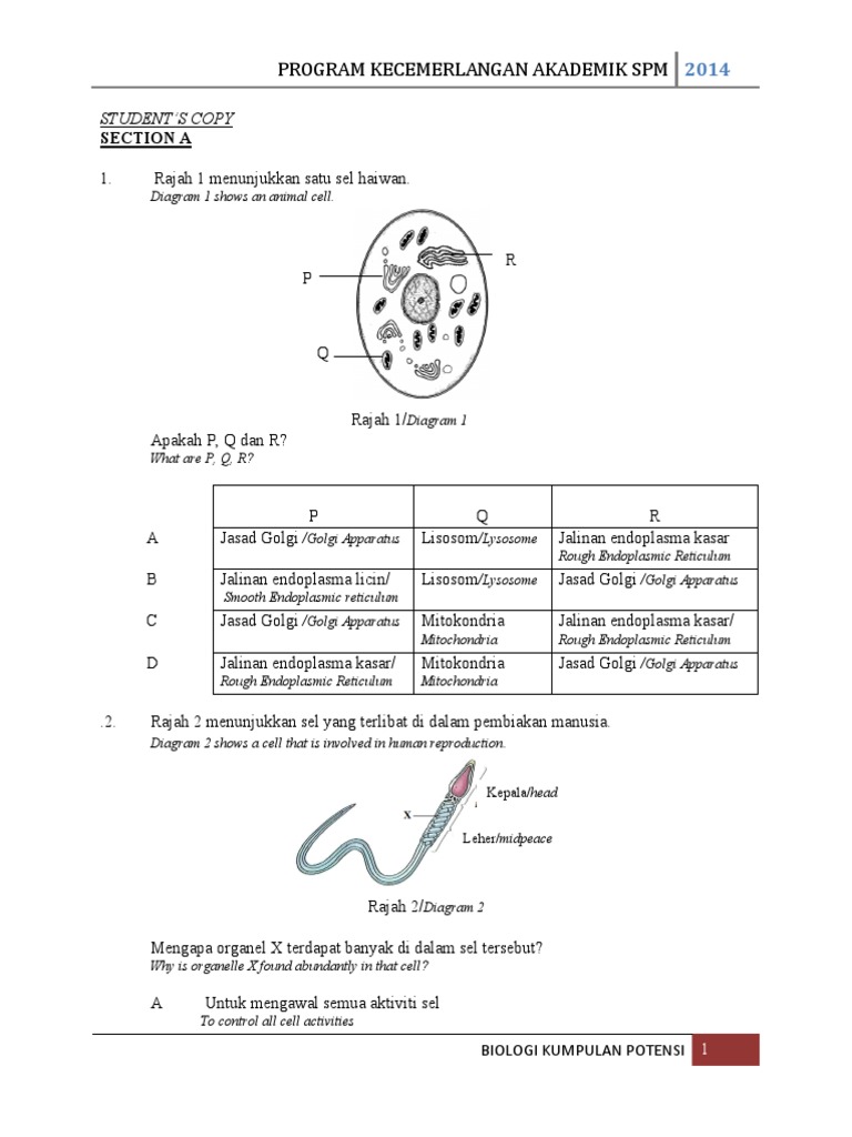 Modul Potensi Biologi Melaka Gemilang SPM 2014 | PDF