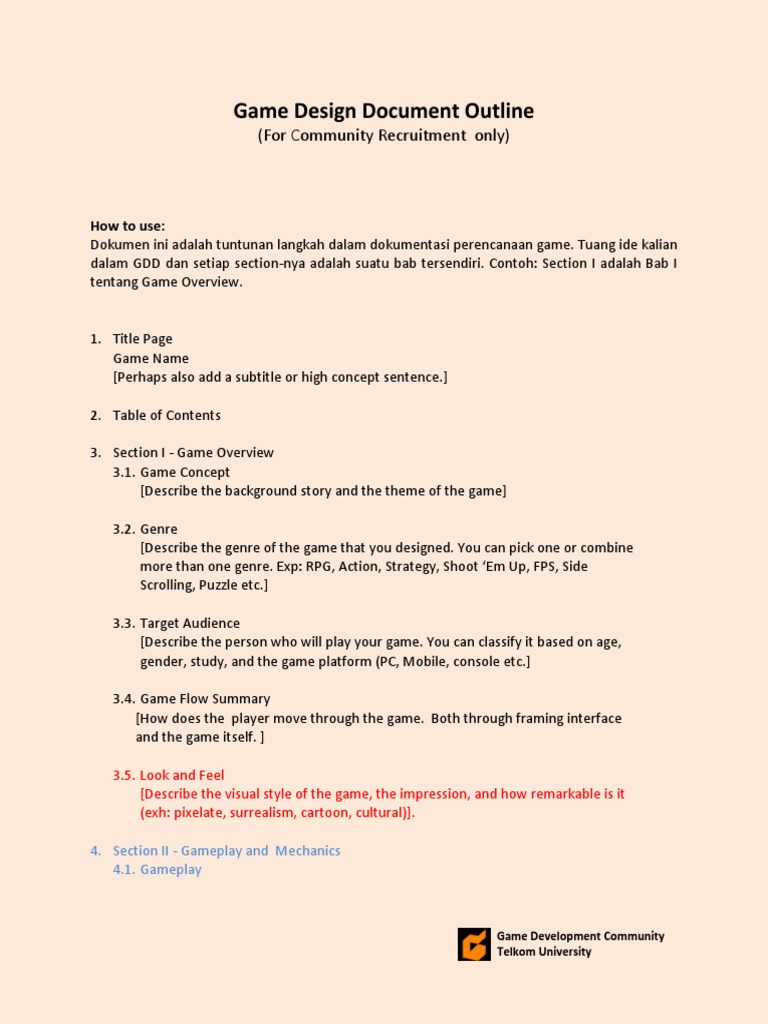 GDD PDF | PDF | Video Game Development | Artificial Intelligence