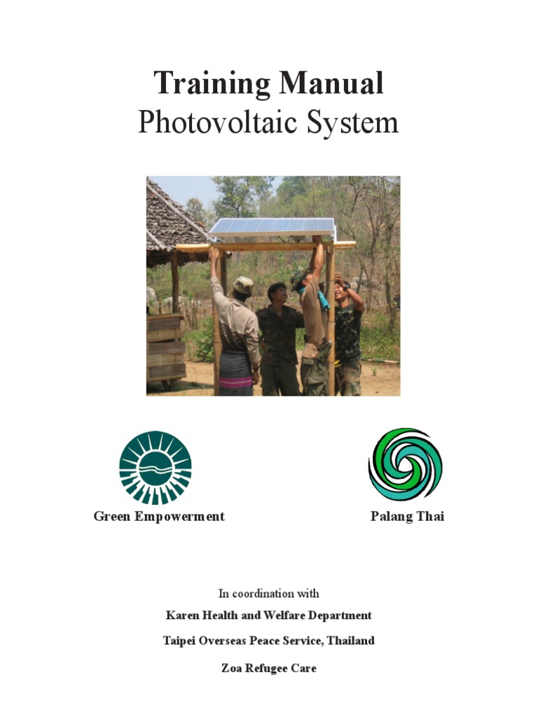 Pv Training Manual | Photovoltaic System | Photovoltaics
