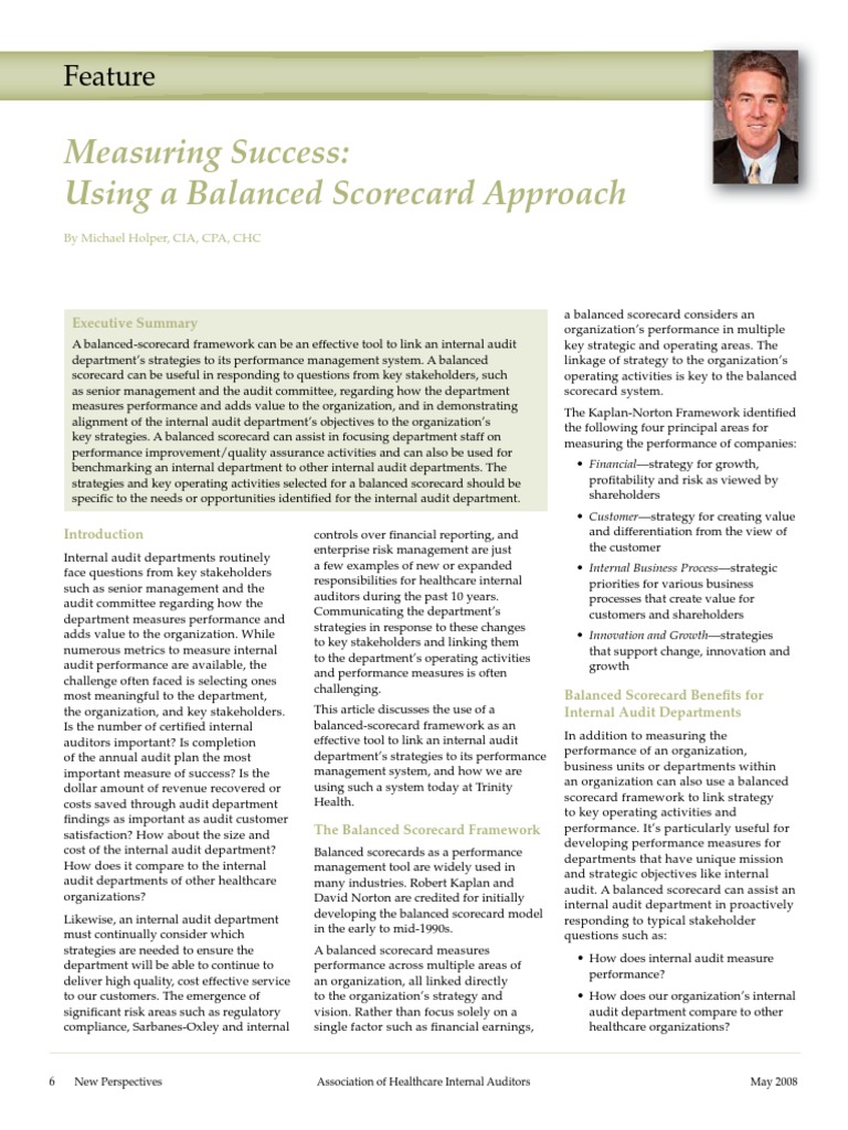Balanced Scorecard for Internal Audit | PDF | Internal Audit | Audit