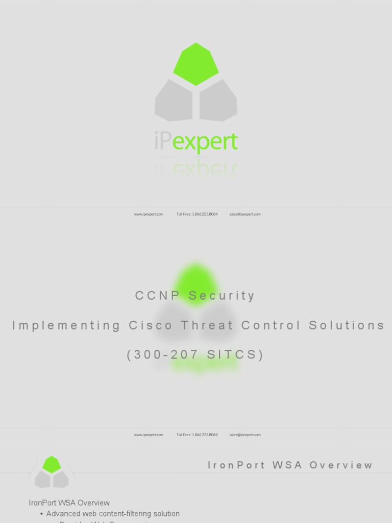 Cisco WSA IronPort Overview | PDF | Proxy Server | Email