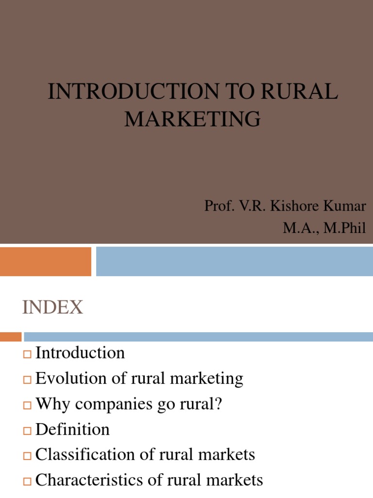 Introduction To Rural Marketing | PDF | Literacy | Economies