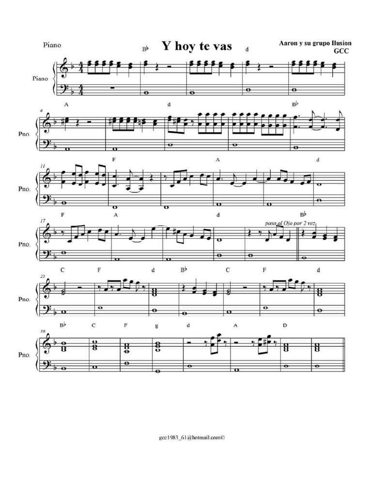 Y Hoy Te Vas - Aaron y Su Grupo Ilusión PDF | PDF