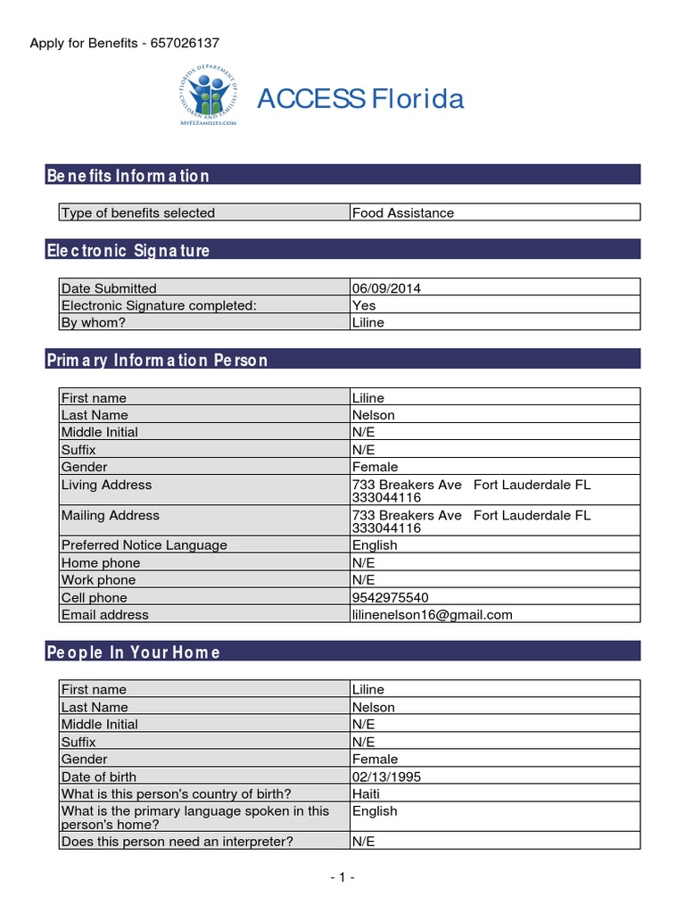 Access Florida Application Details 657026137 | Race And Ethnicity In ...