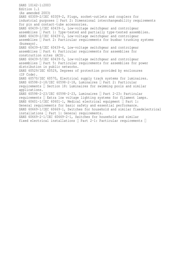 Sans 10142 | PDF | Science & Mathematics | Technology & Engineering