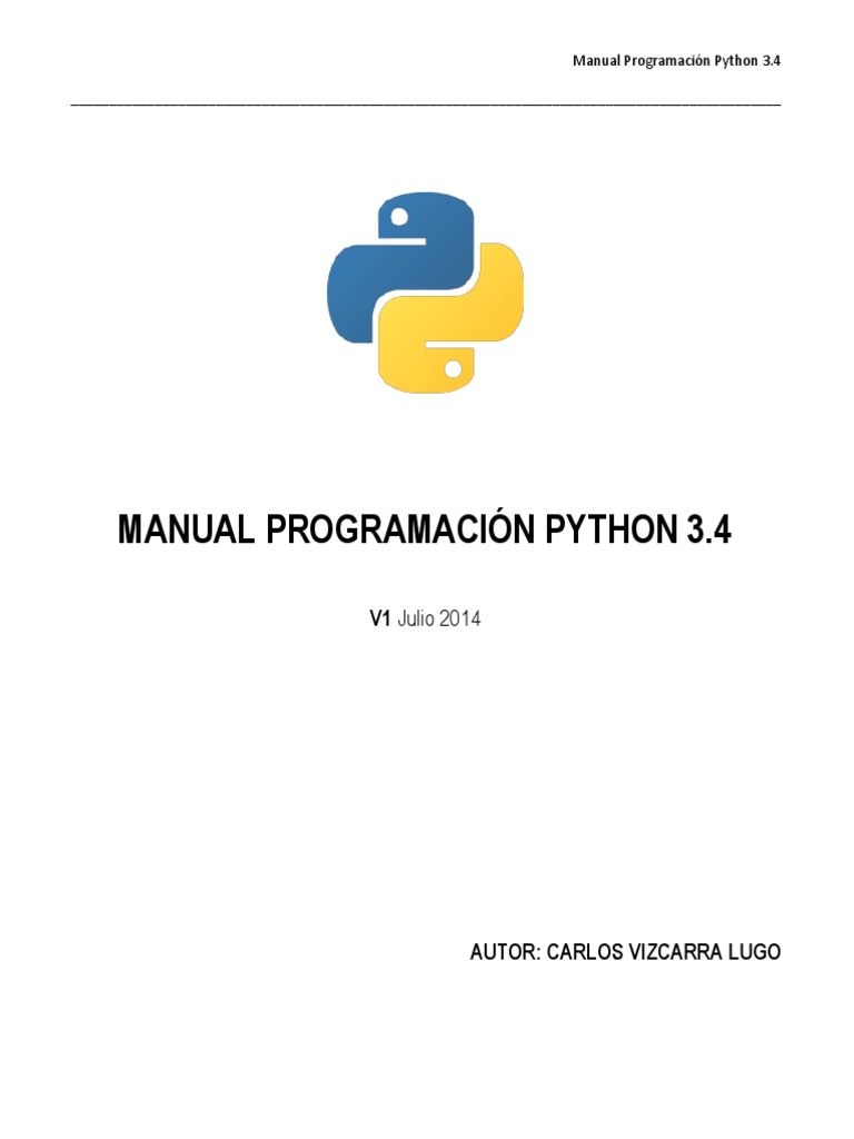 Manual Programación Python 3.4: Guía completa para principiantes | PDF ...