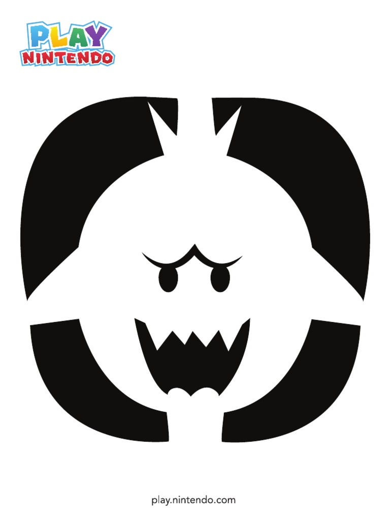 Bowser Pumpkin Stencil