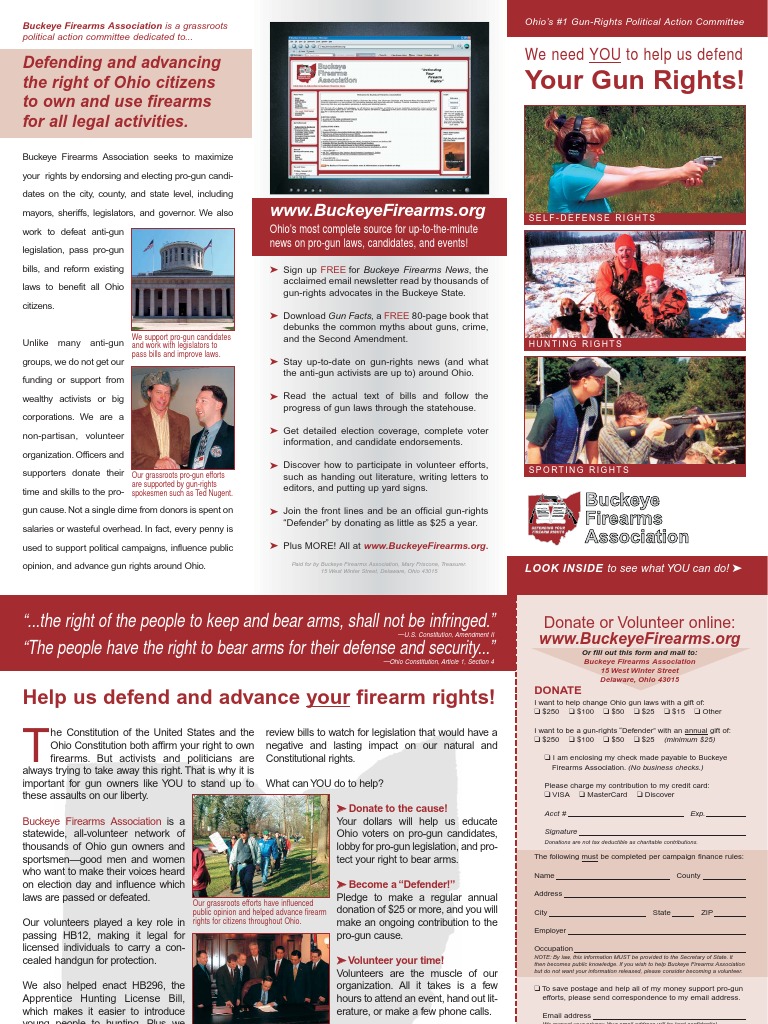 Gun Rights Brochure | PDF | Gun Politics In The United States ...